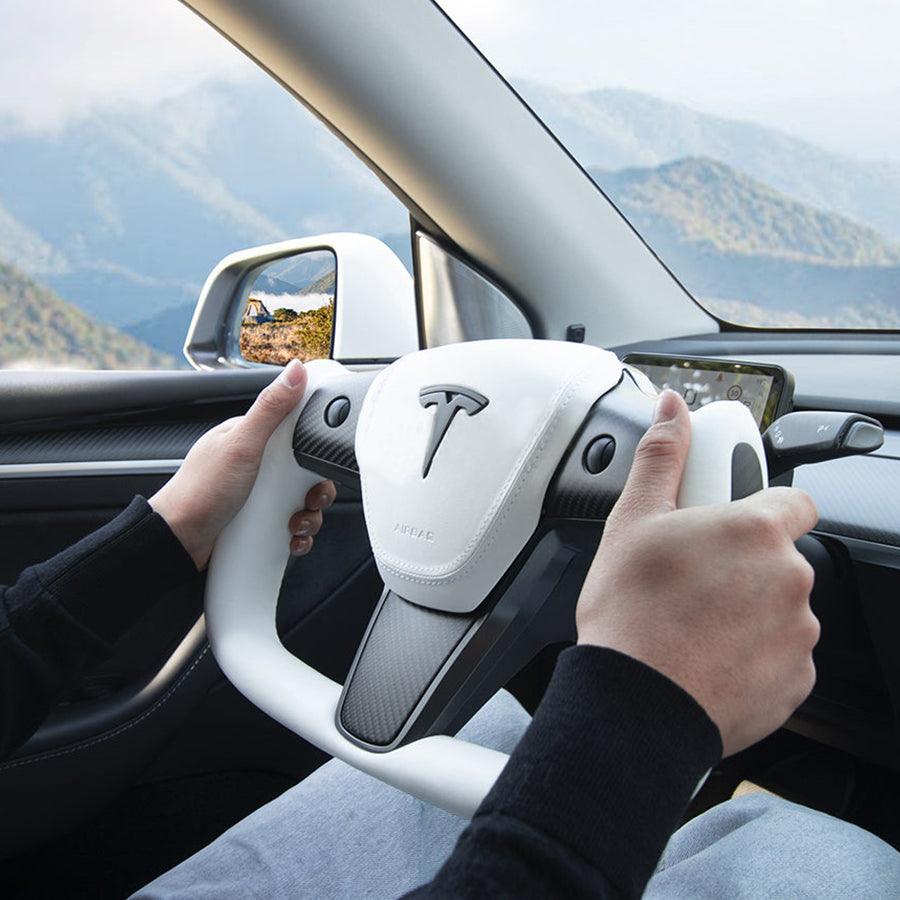 Model 3/Y Yoke Style Carbon Fiber Steering Wheel