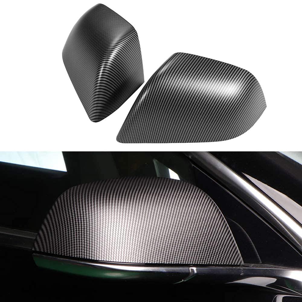 Capuchon de rétroviseurs en Fiber de carbone noir mat ABS pour model 3 ...